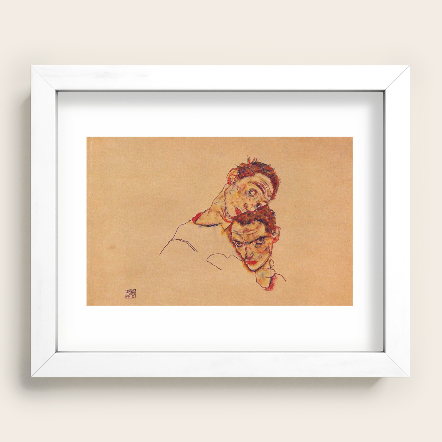 Egon Schiele Double Self Portrait