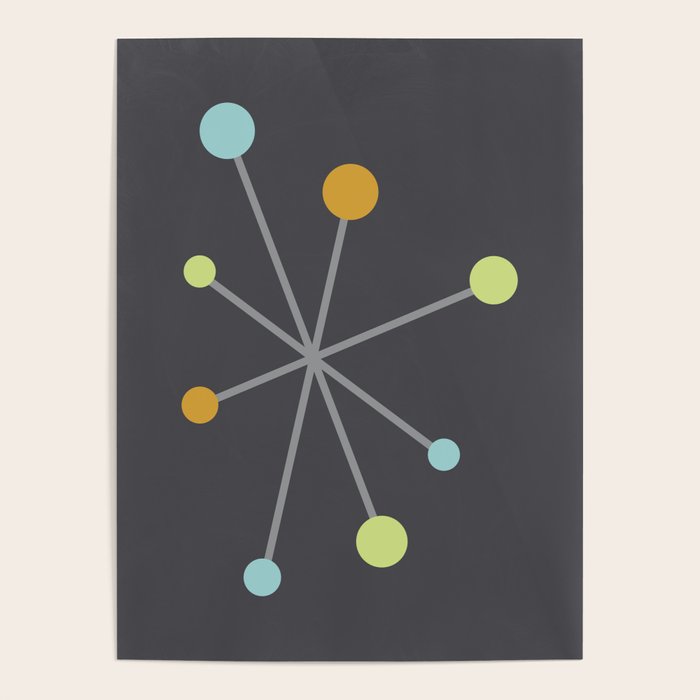 Mid Century Modern Atomic Age Pattern Poster by ImagePixel | Society6