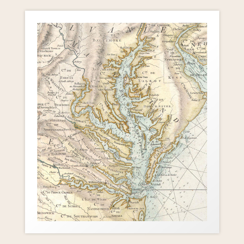 Chesapeake Bay Maps Wall
