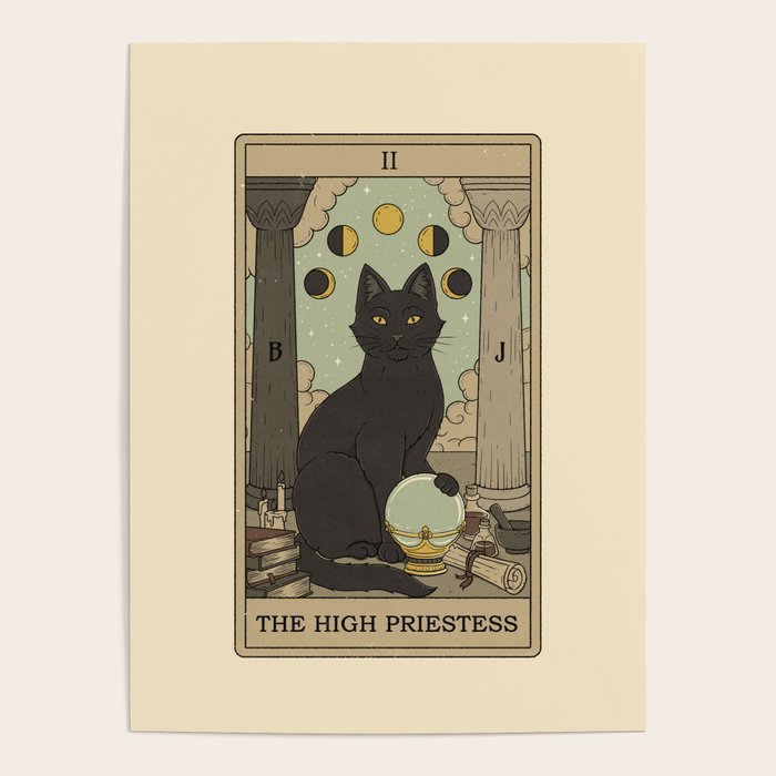 The High Priestess - Cats Tarot Poster by Thiago Correa | Society6